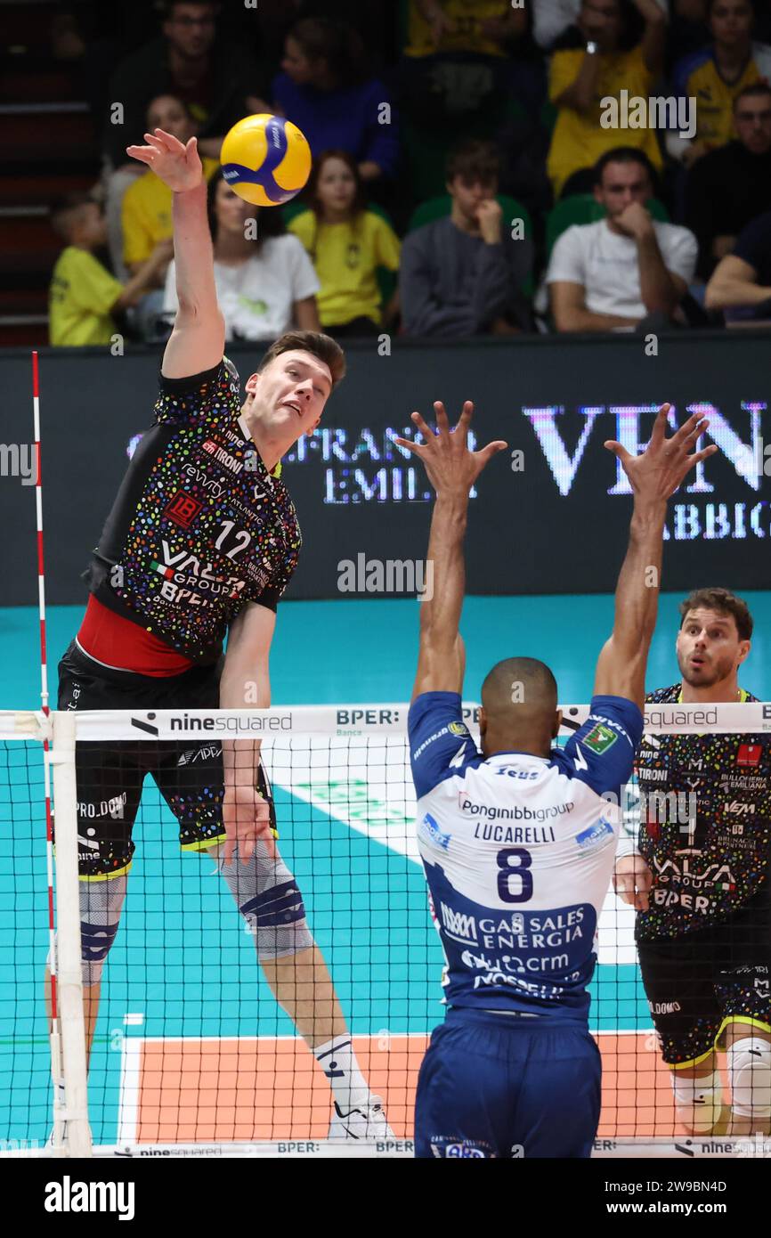 Modena, Italy. 26th Dec, 2023. Attack of Maksim Sapozhkov (Modena ...