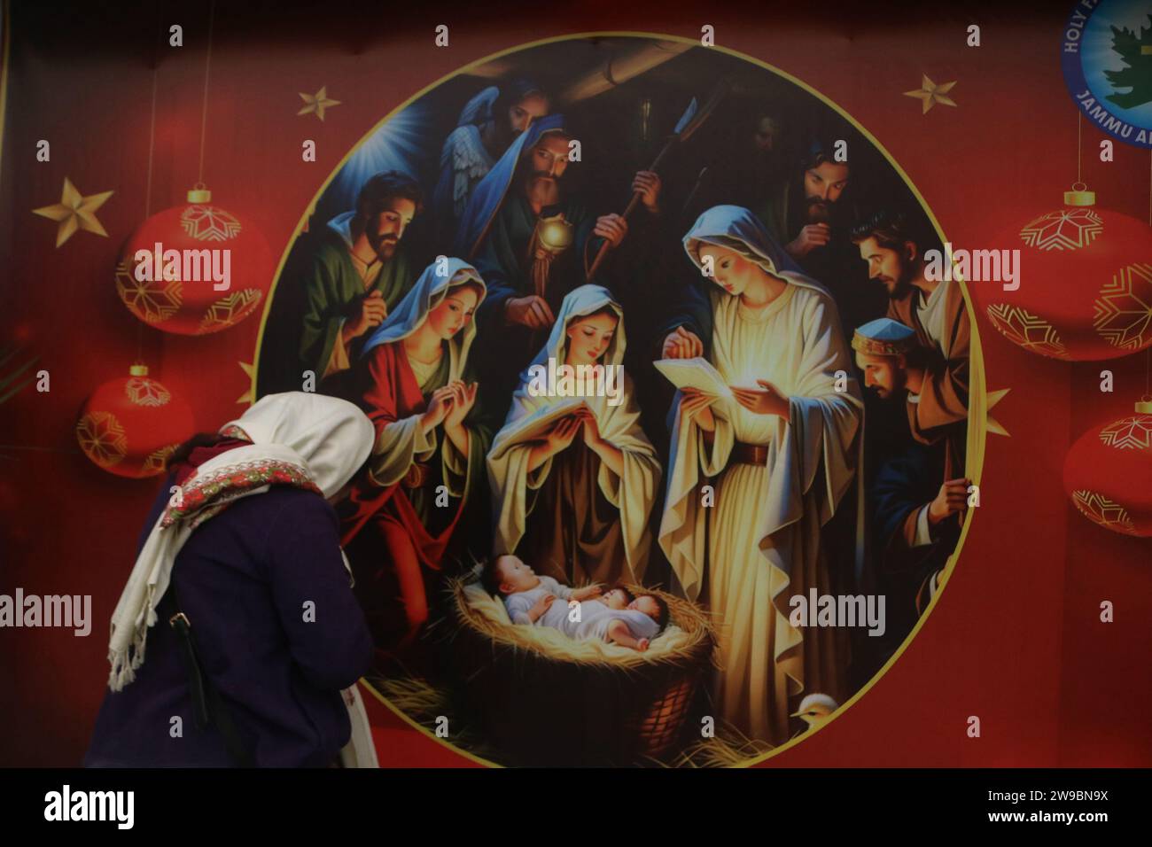 December 25,2023, Srinagar Kashmir, India : A Christian woman pray at ...