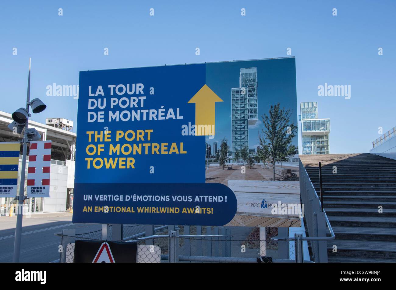 Port of Montreal Tower sign in Montreal, Quebec, Canada Stock Photo - Alamy
