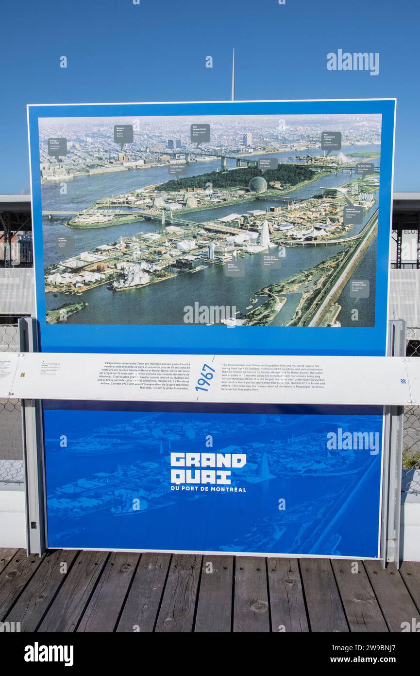 Expo 67 history of the port at the Grand Quay in Montreal, Quebec ...