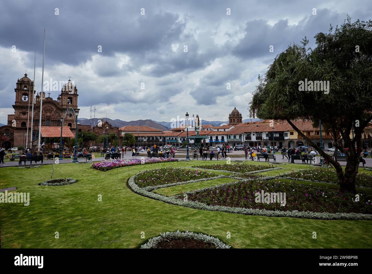 This image captures a Cusco main square, Peru Stock Photo - Alamy