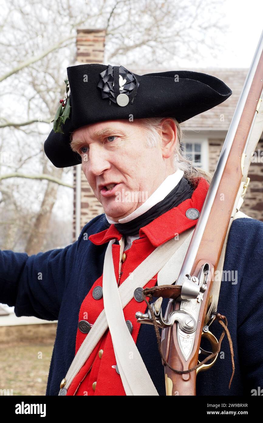 The reenactment of Washington crossing the Delaware River is done every ...