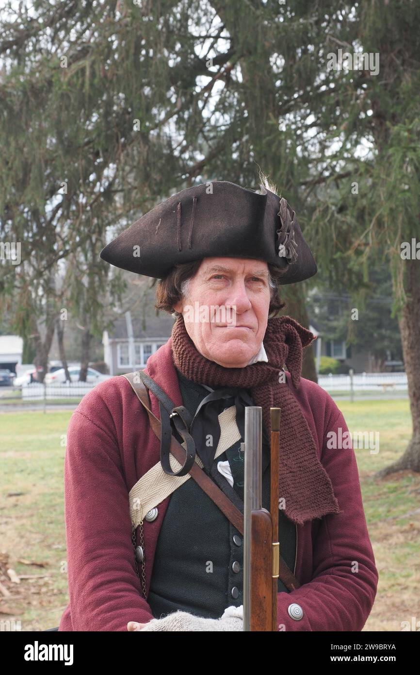 The reenactment of Washington crossing the Delaware River is done every ...