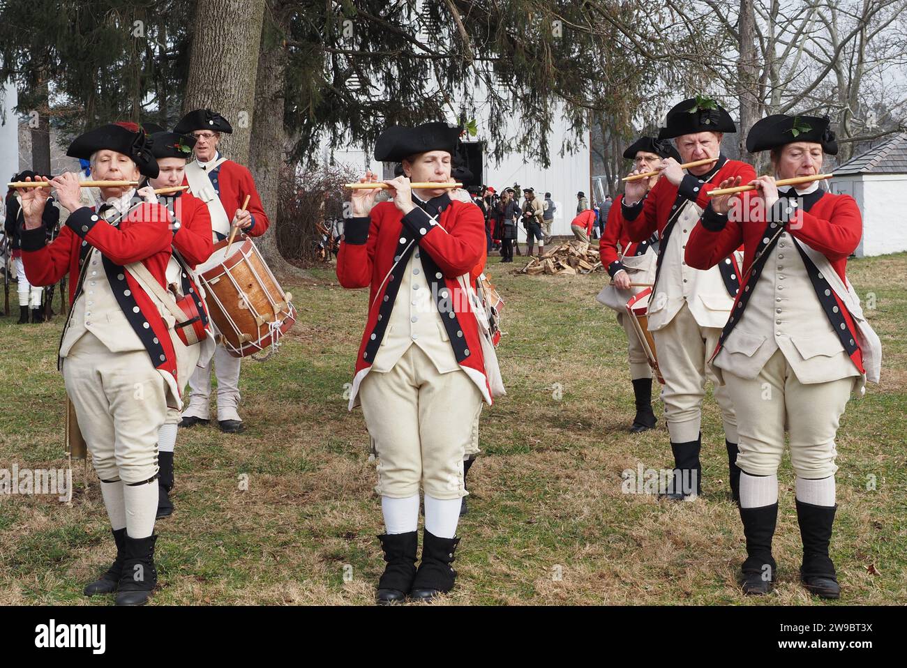 The reenactment of Washington crossing the Delaware River is done every ...