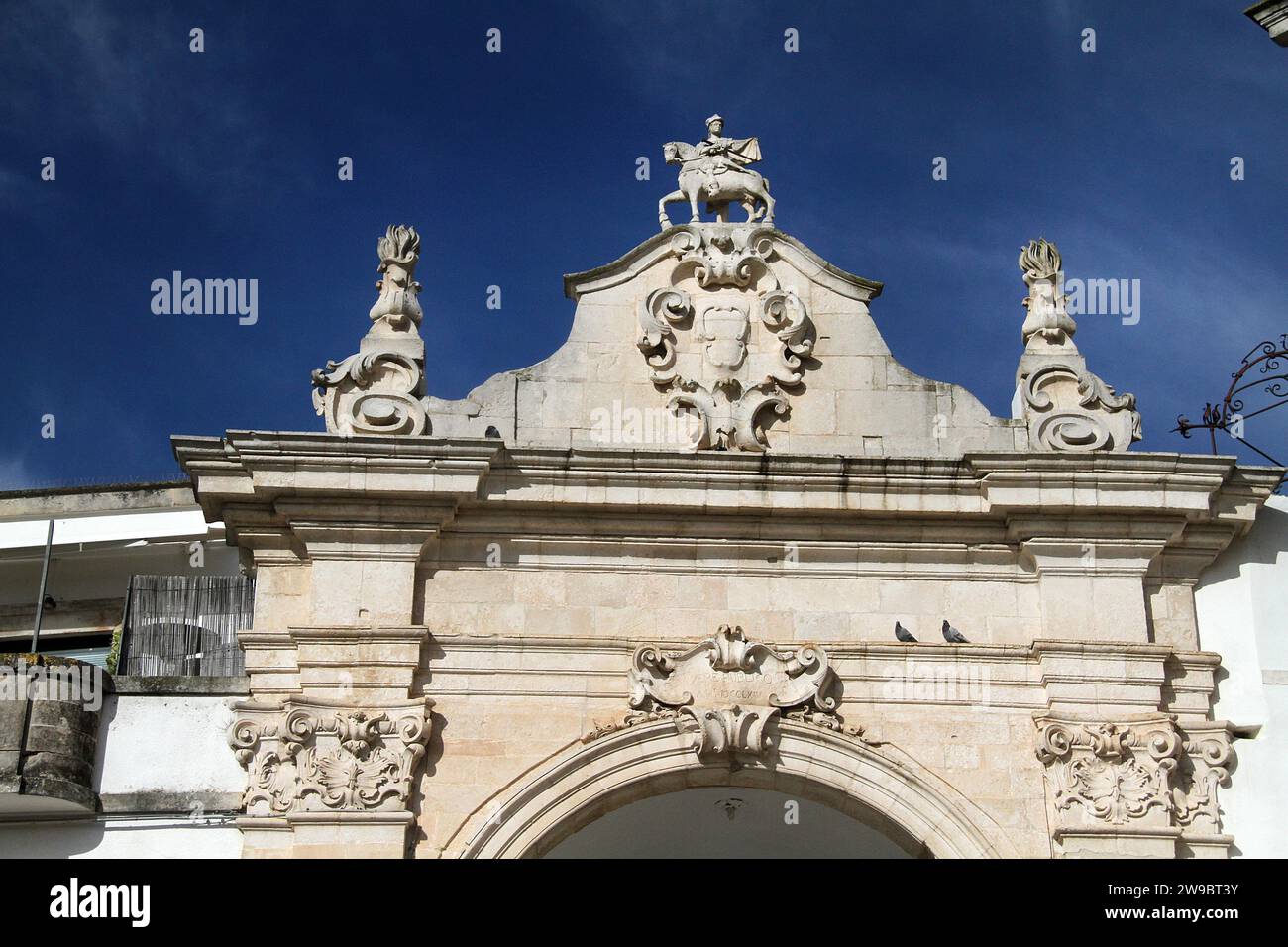 Martina Franca, Italy. The upper part of Porta di Santo Stefano, with ...
