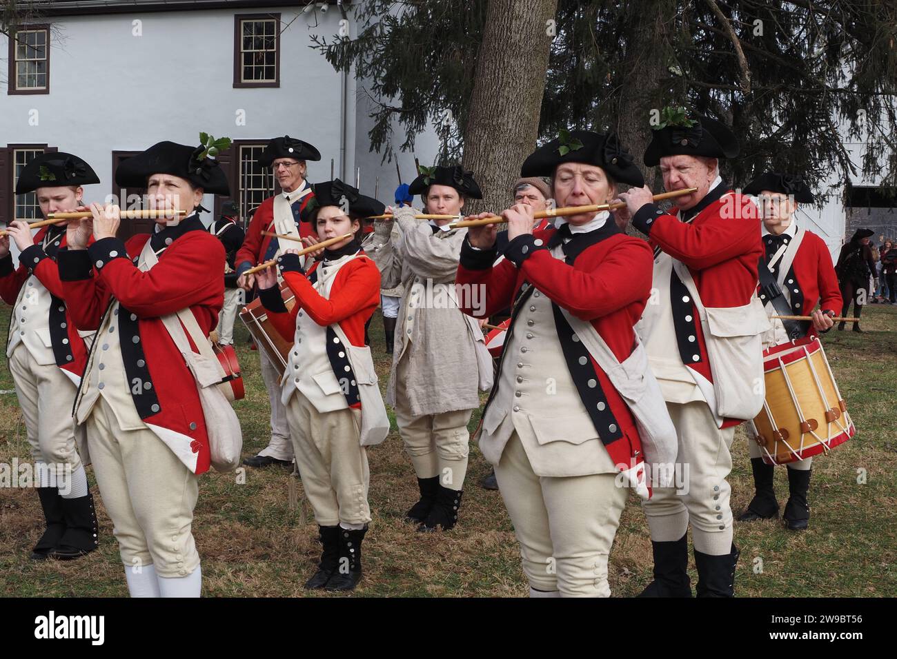 The reenactment of Washington crossing the Delaware River is done every ...