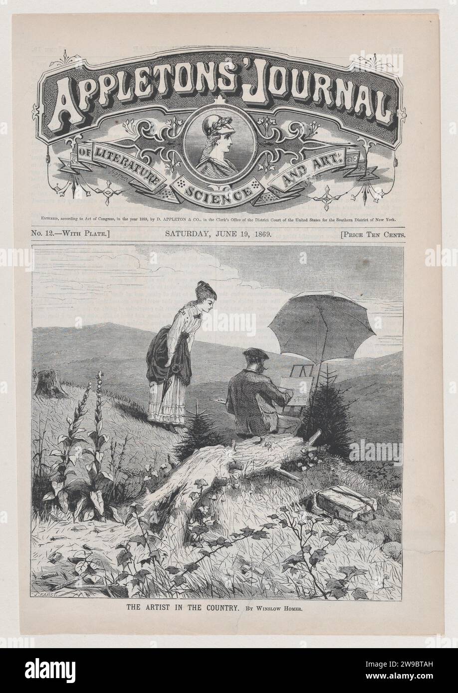 The Artist in the Country (from "Appleton's Journal," Vol. I) 1933 by ...