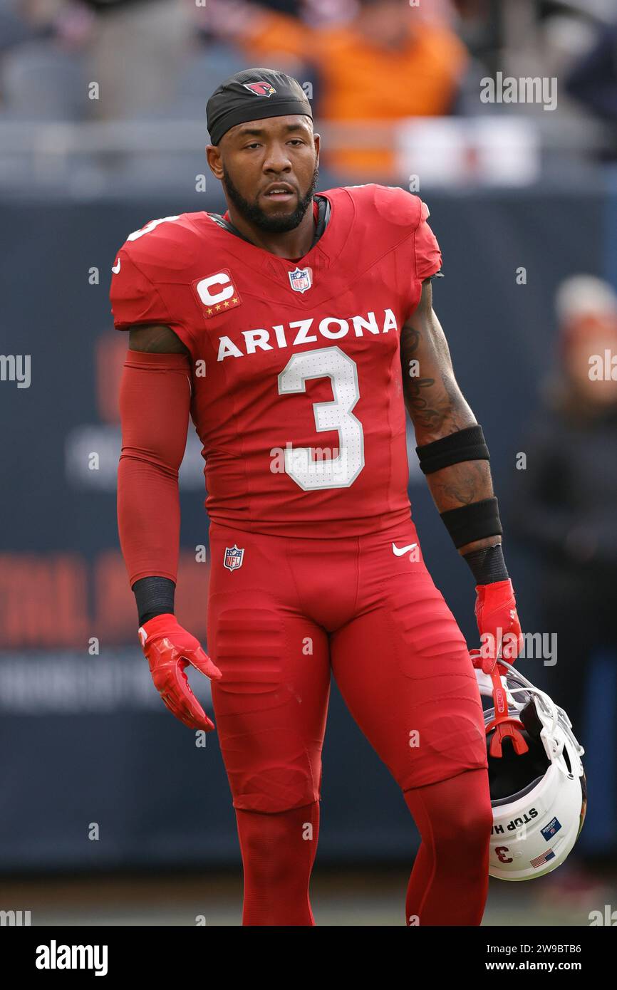 Arizona Cardinals safety Budda Baker (3) walks on the field before an ...