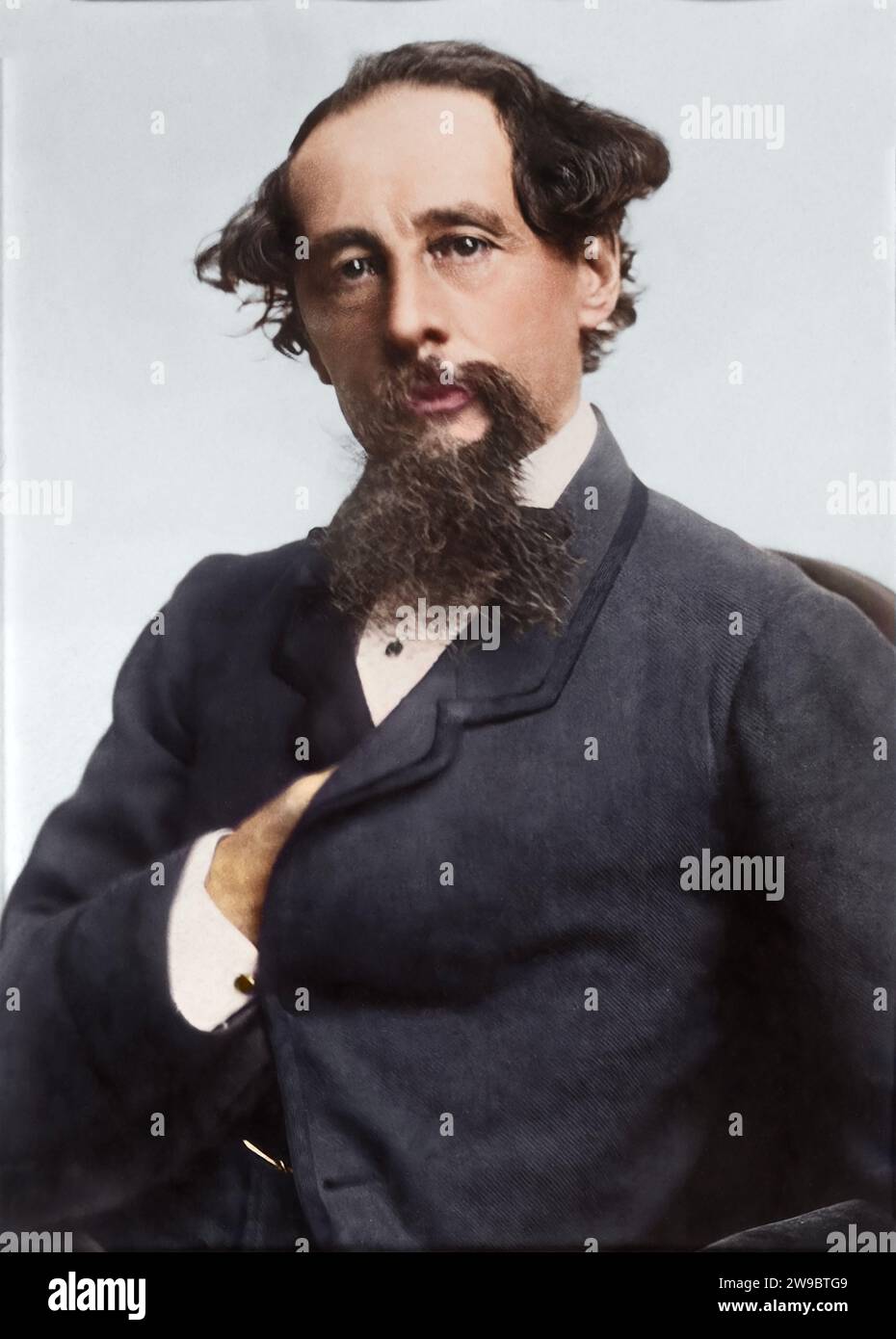 Portrait of Charles Dickens. Circa 1860 - 1870. The London Stereoscopic ...