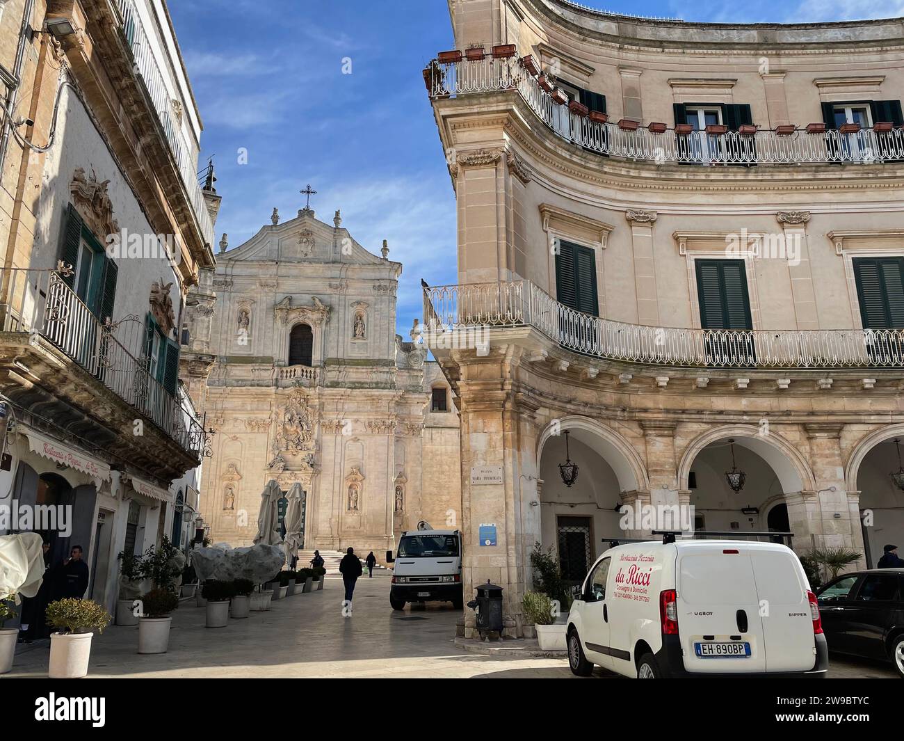 Martina Franca, Italy. View of the 18th century Church of St. Martin of ...