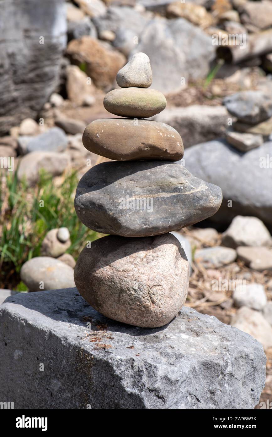 rock cairns statue balancing Stock Photo - Alamy