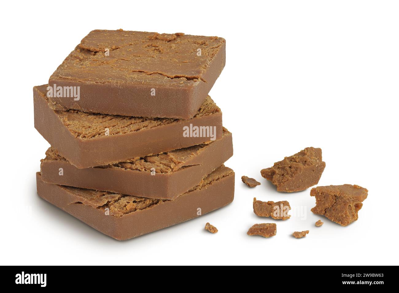 Brown cheese. Norwegian brunost isolated on white background with full ...