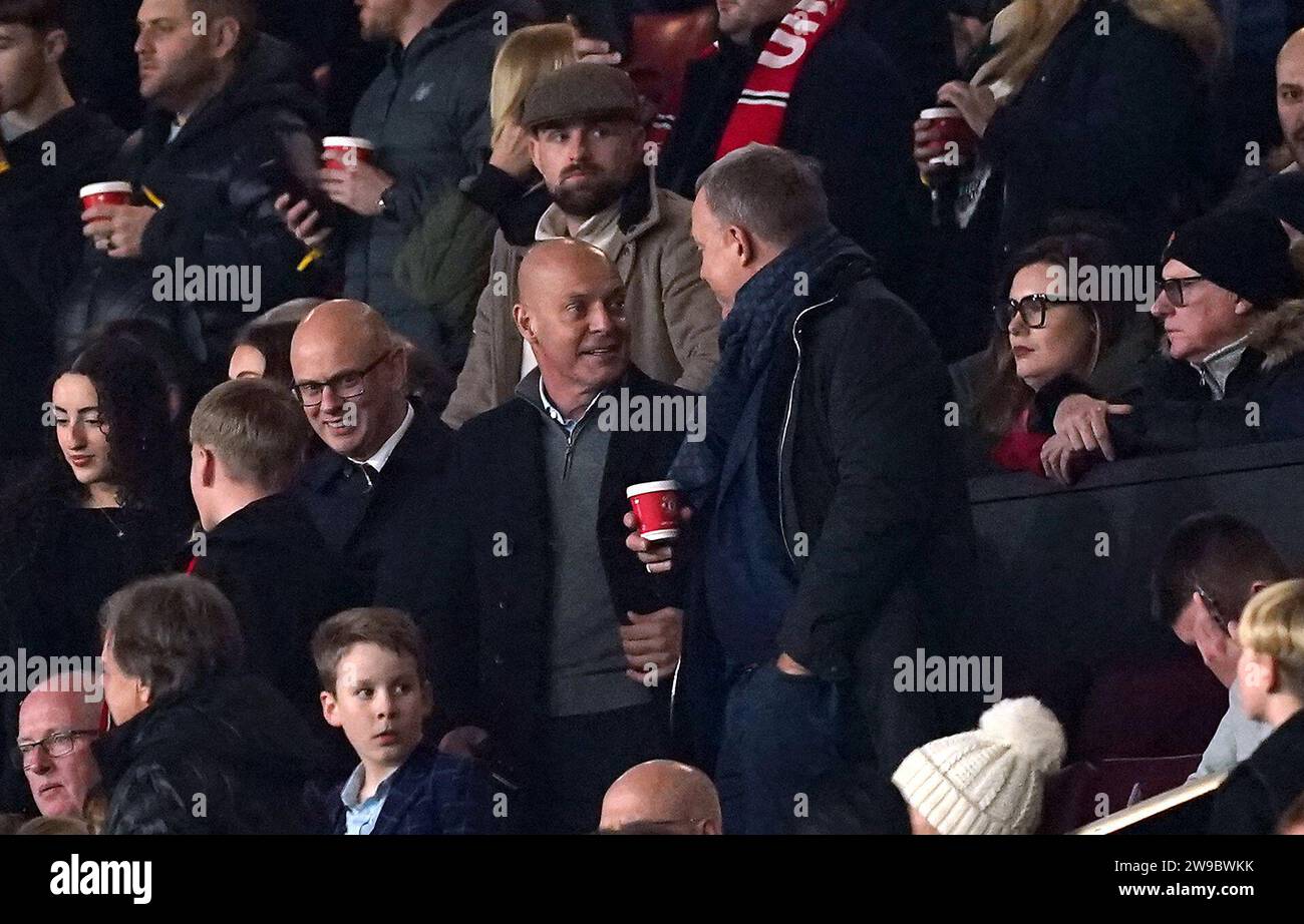 Sir Dave Brailsford (centre) and Patrick Stewart (centre left) in the ...