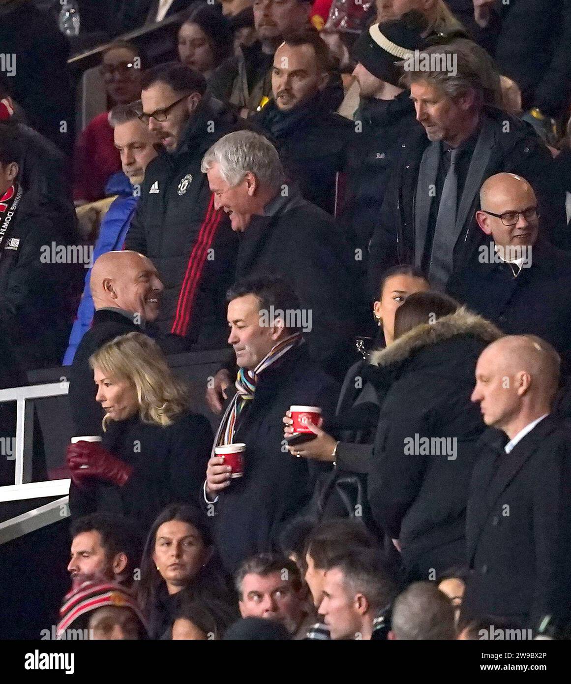 Sir Dave Brailsford and David Gill in the stands during the Premier ...