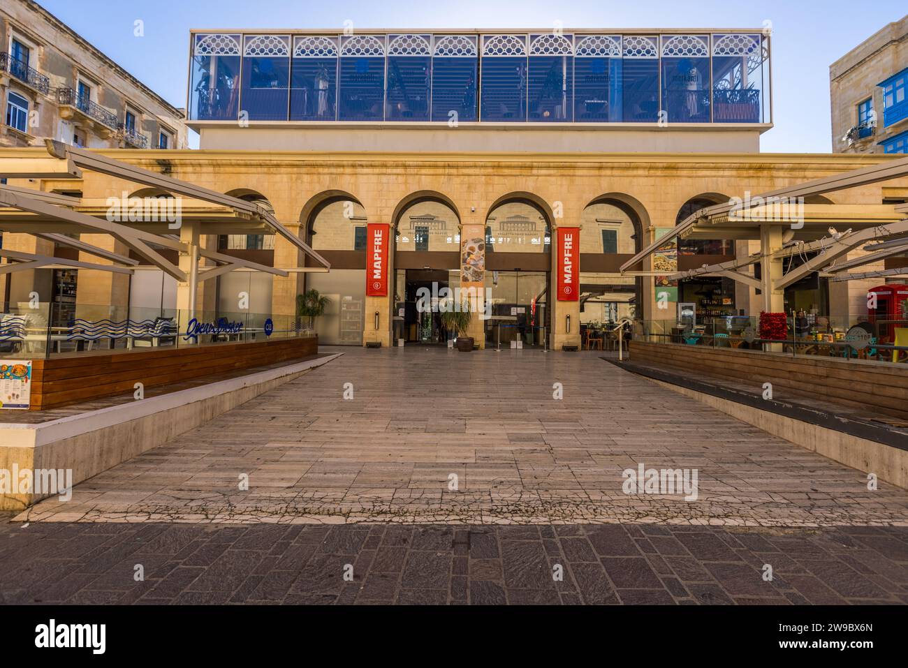 Valletta market hall, Malta Stock Photo - Alamy