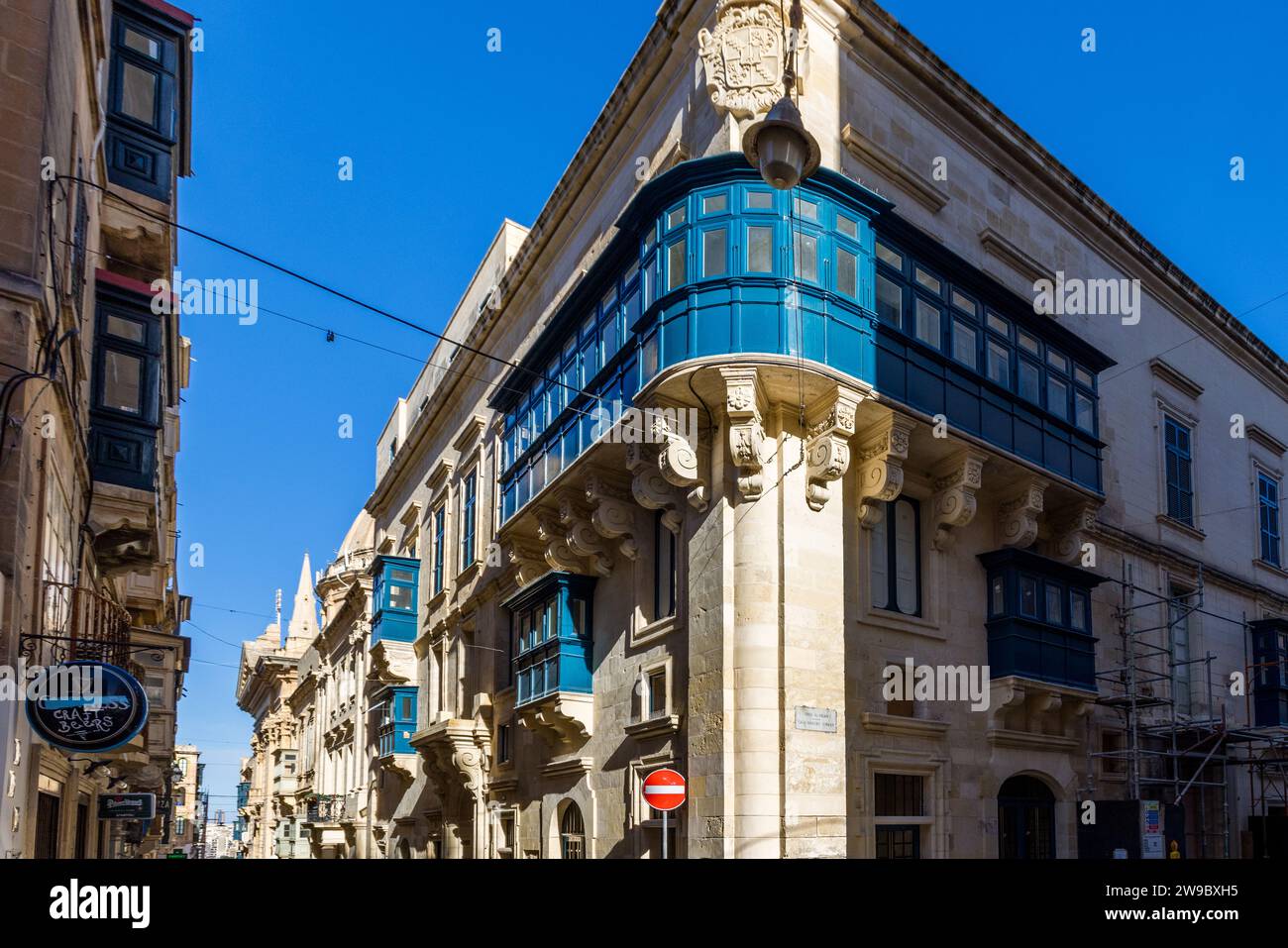 Typical Maltese window balconies in Valletta, Malta Stock Photo - Alamy
