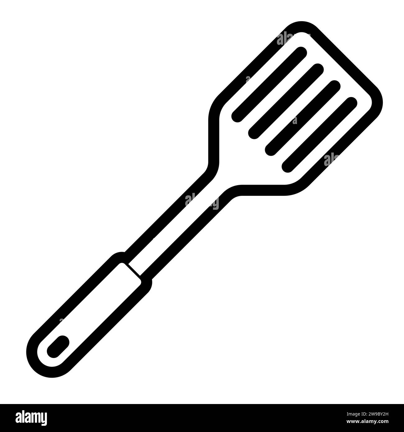 Illustration of cooking spatula. Stylized kitchen utensil item Stock ...