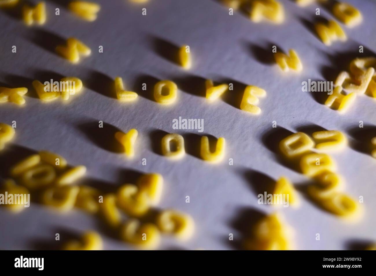 Spaghetti alphabet letter hi-res stock photography and images - Alamy
