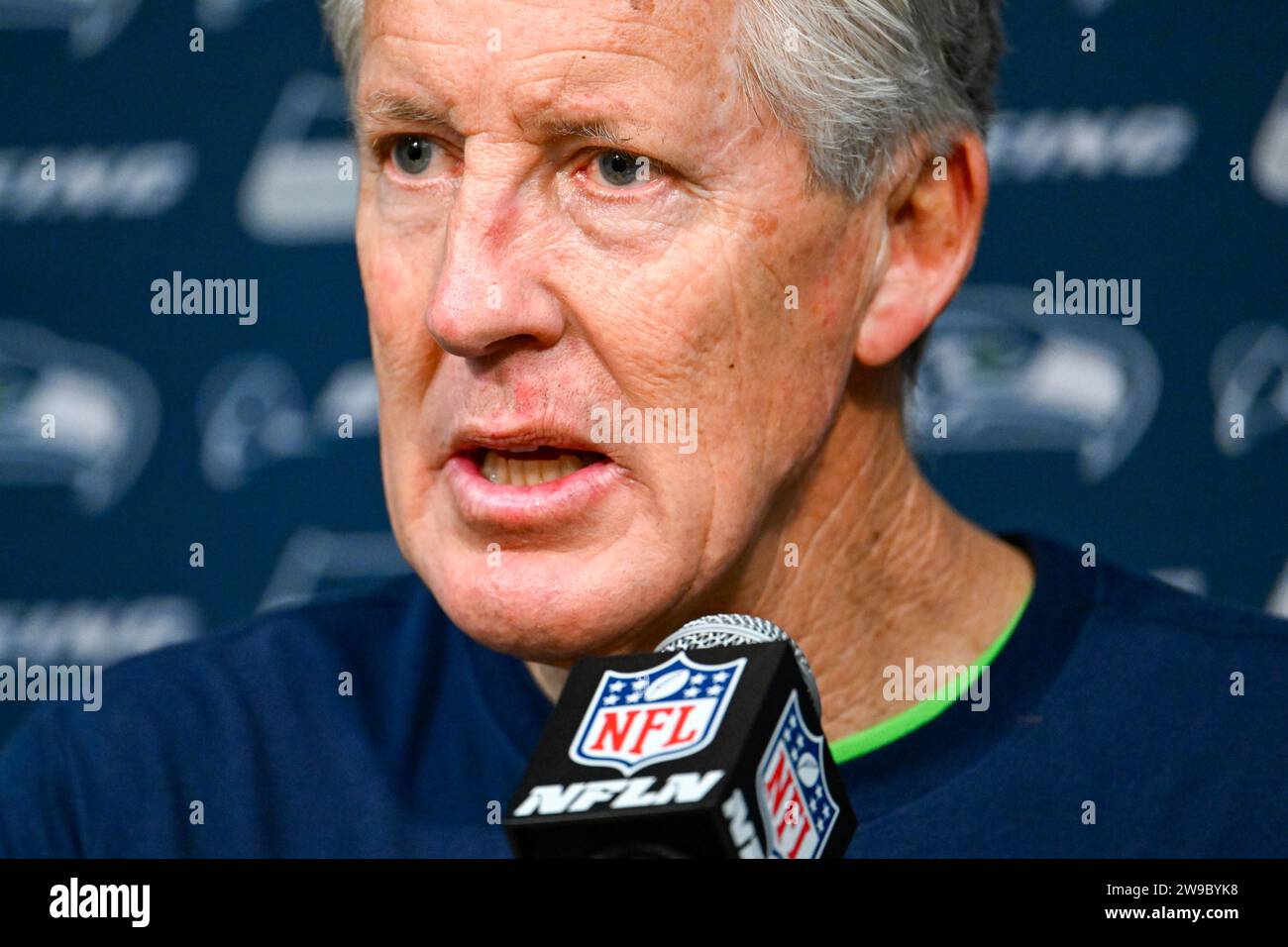 Seattle Seahawks coach Pete Carroll speaks at a press conferencce after ...
