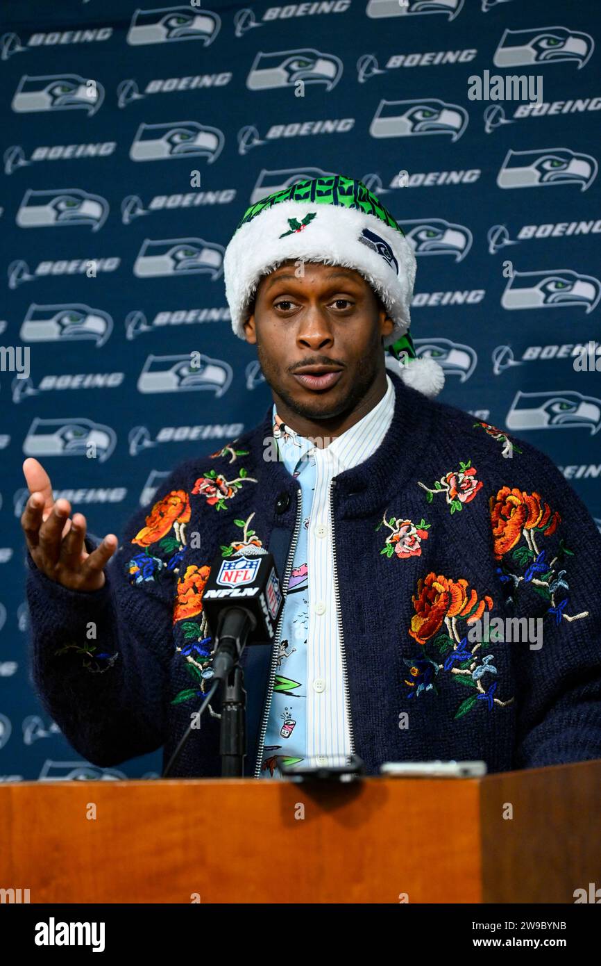Seattle Seahawks quarterback Geno Smith speaks at a press conferencce ...