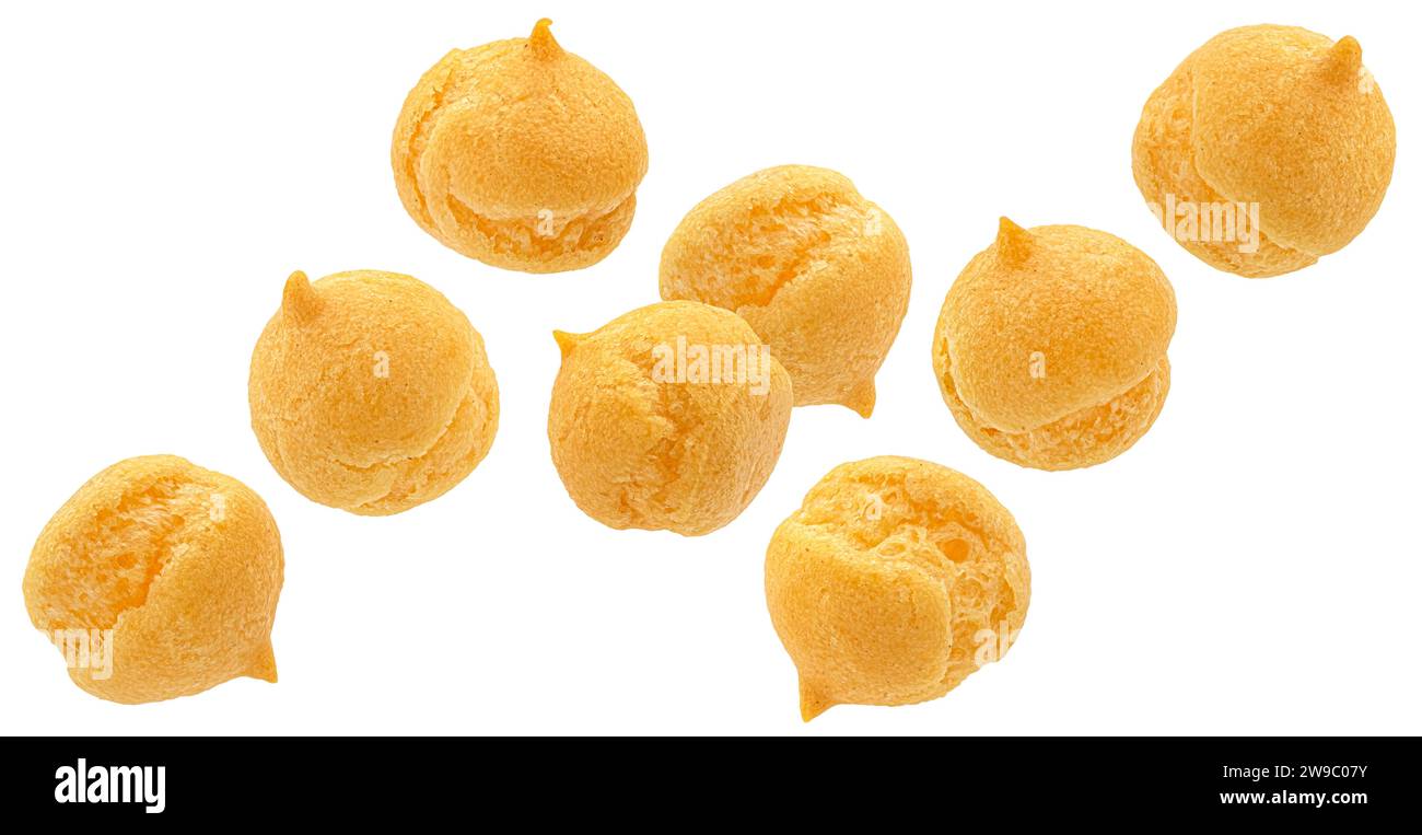 Small cookie drops, puff pastry balls isolated on white background ...