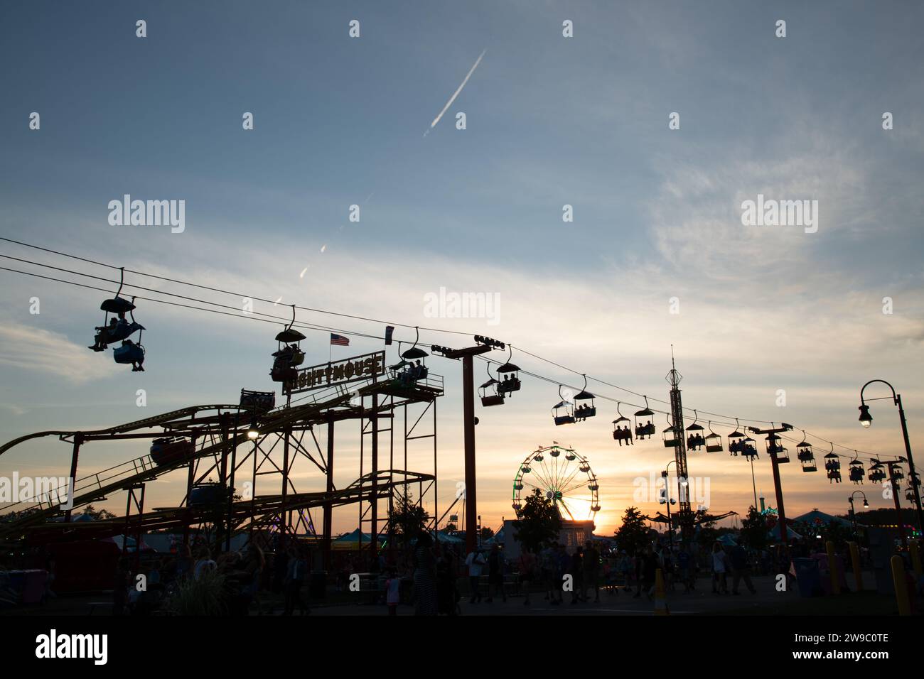 skyride ski lift at state fair Stock Photo - Alamy
