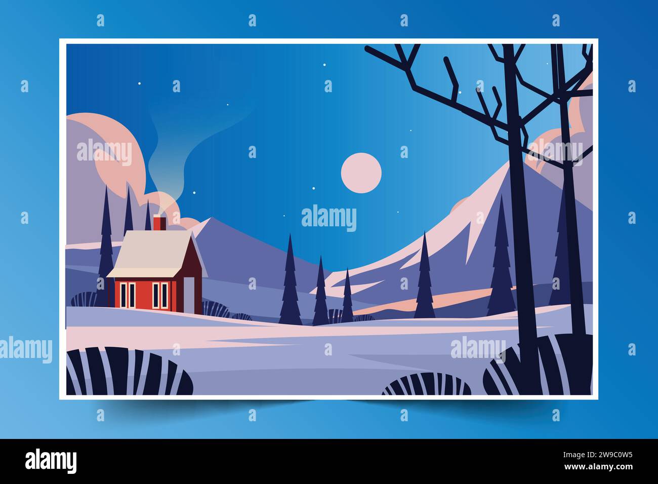 flat background winter season design vector illustration Stock Vector ...