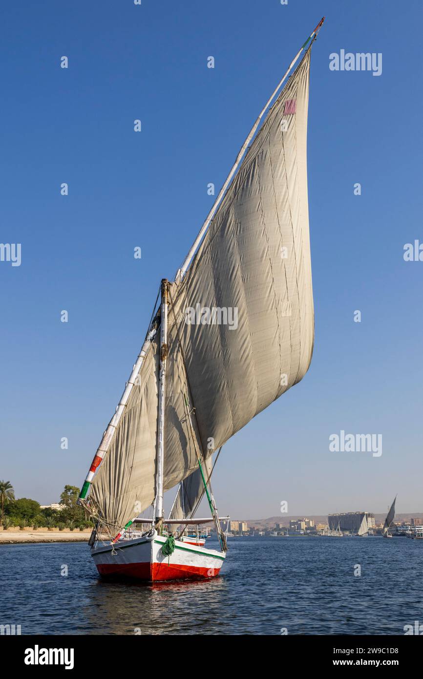 Two feluccas on the Nile, Aswan, Egypt, North Africa Stock Photo - Alamy
