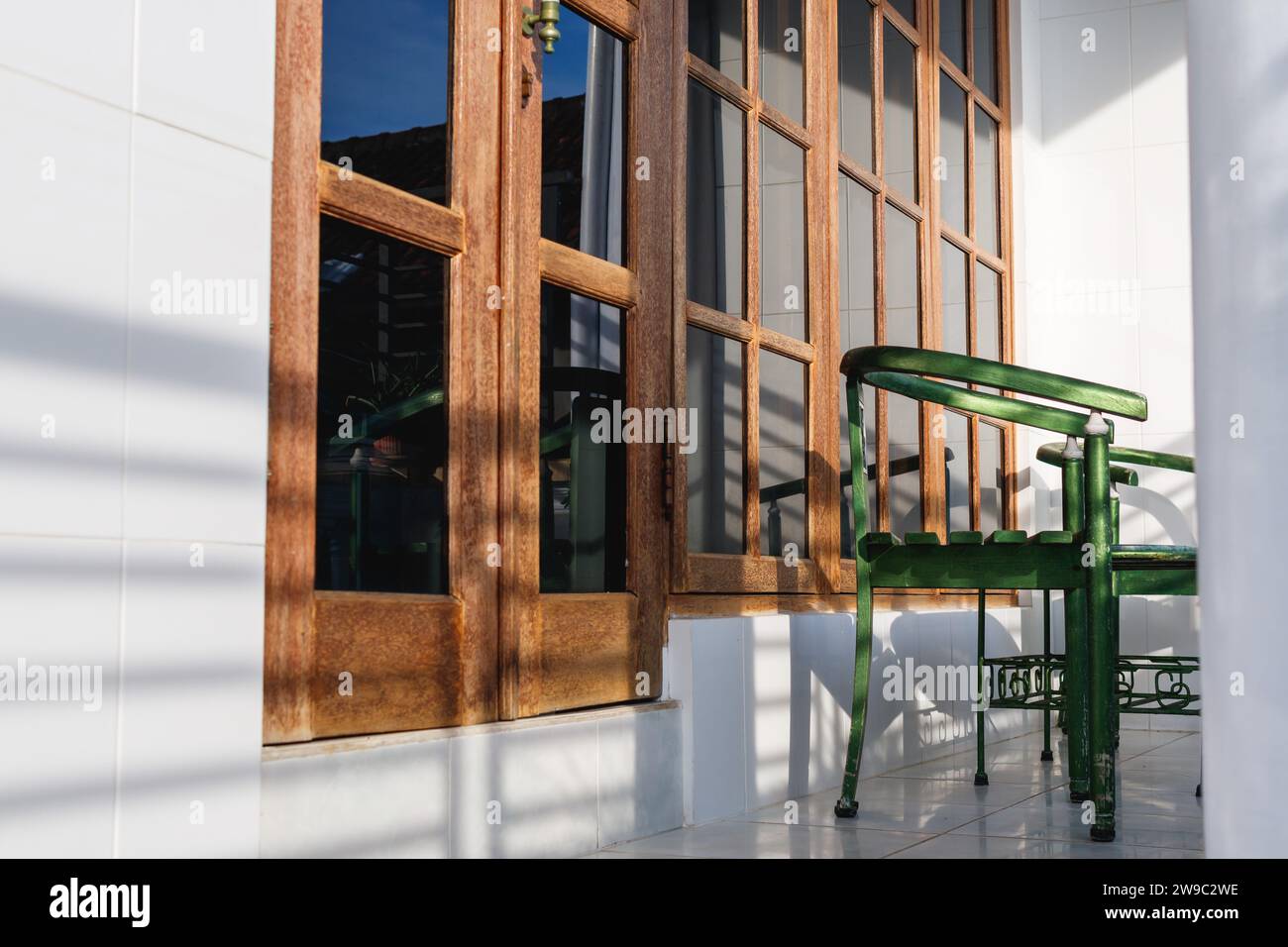 Display chairs and tables on the terrace Stock Photo - Alamy