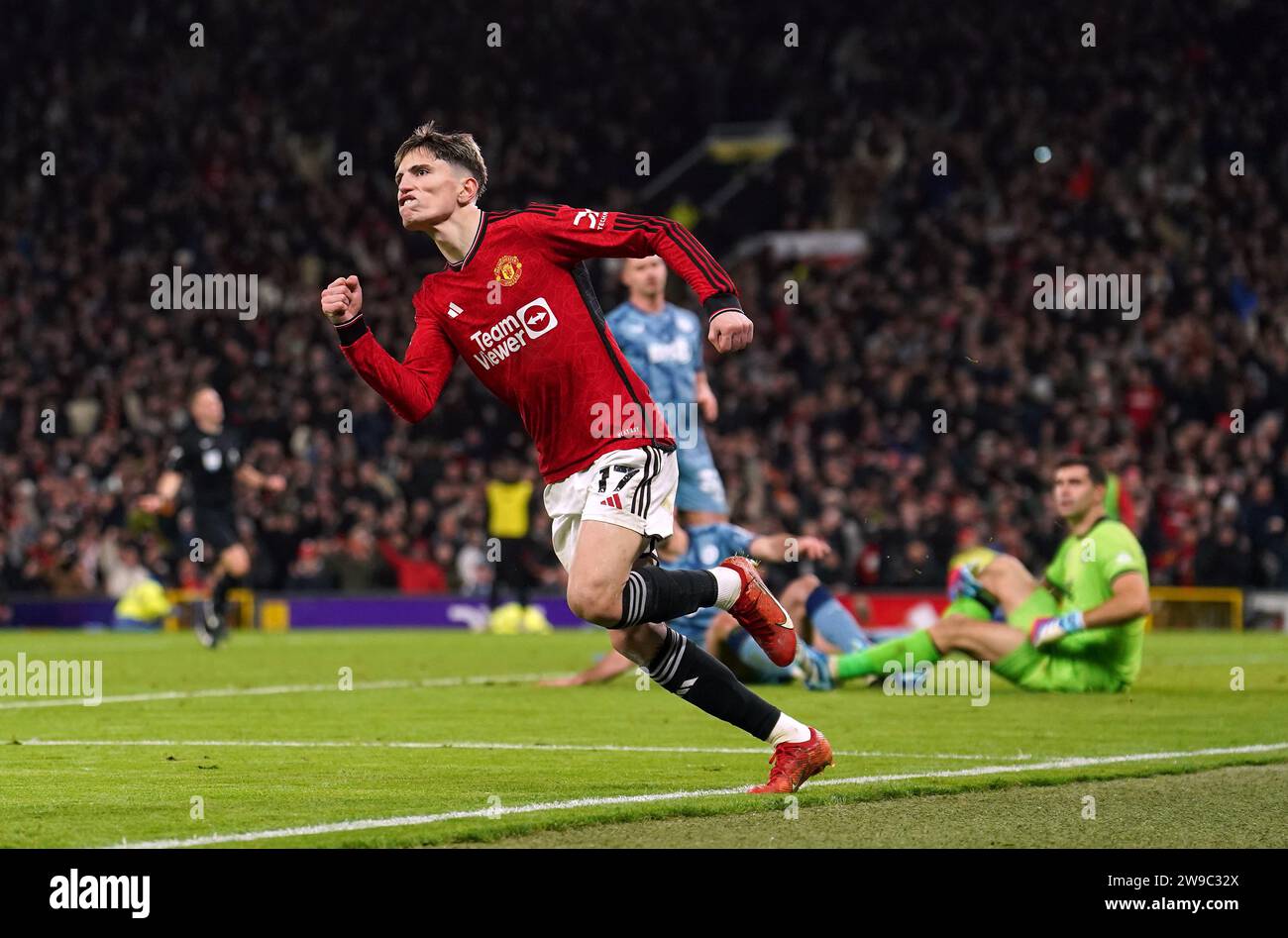 Manchester United's Alejandro Garnacho celebrates scoring their side's ...