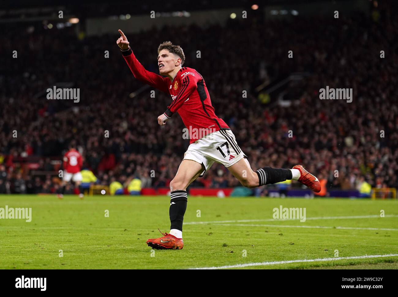 Manchester United's Alejandro Garnacho celebrates scoring their side's ...