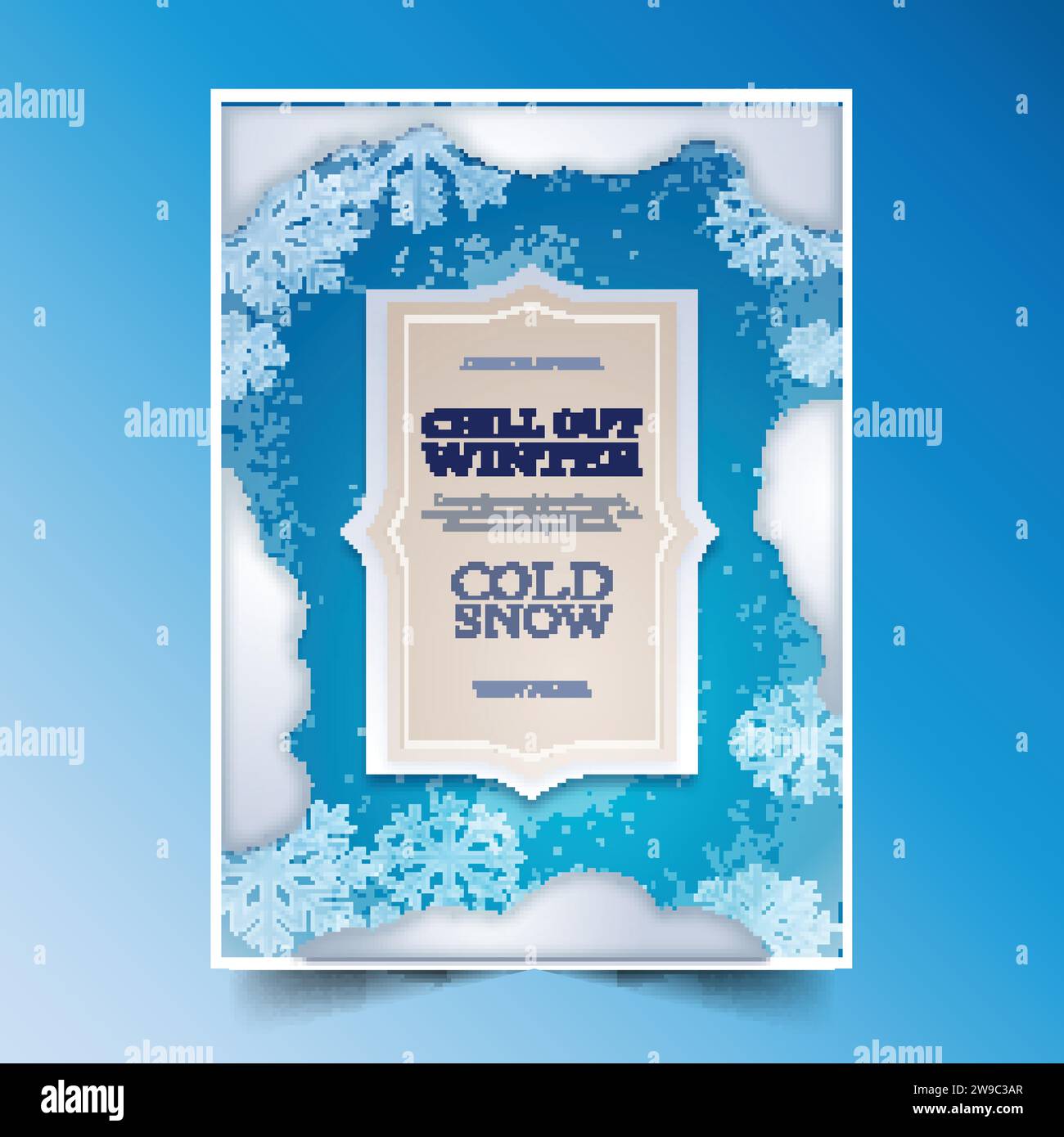 realistic banner collection wintertime season design vector ...