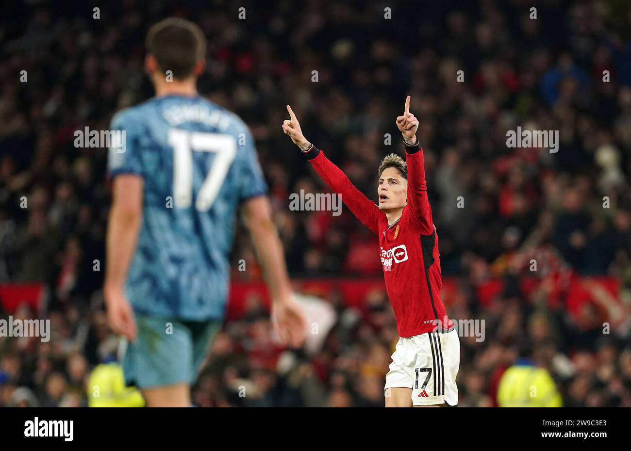 Manchester United's Alejandro Garnacho celebrates scoring their side's ...