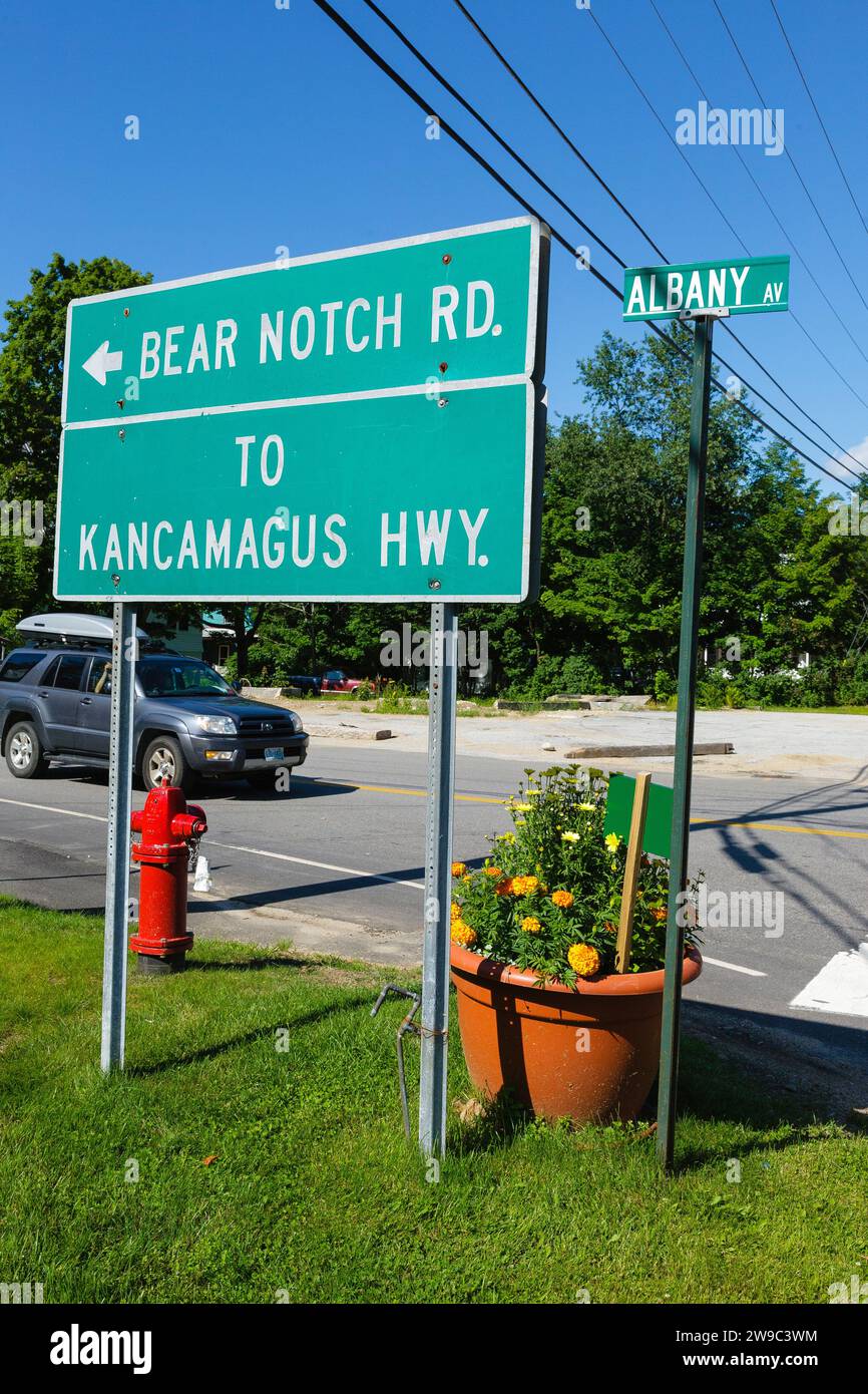 Bear Notch Road in Bartlett, New Hampshire USA. Bear Notch Road is a ...