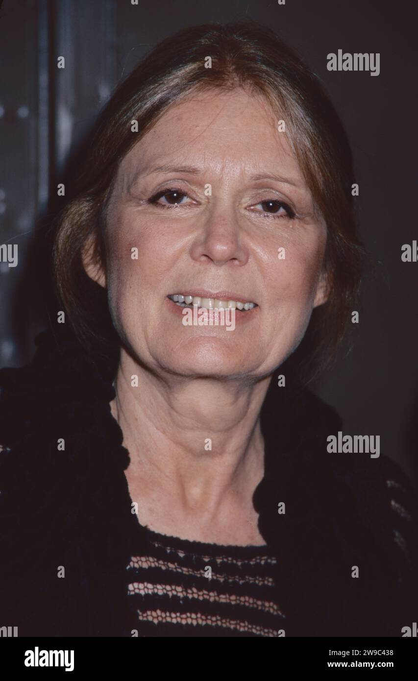 Gloria Steinem attends V-DAY 2002 at the Hammerstein Ballroom in New ...