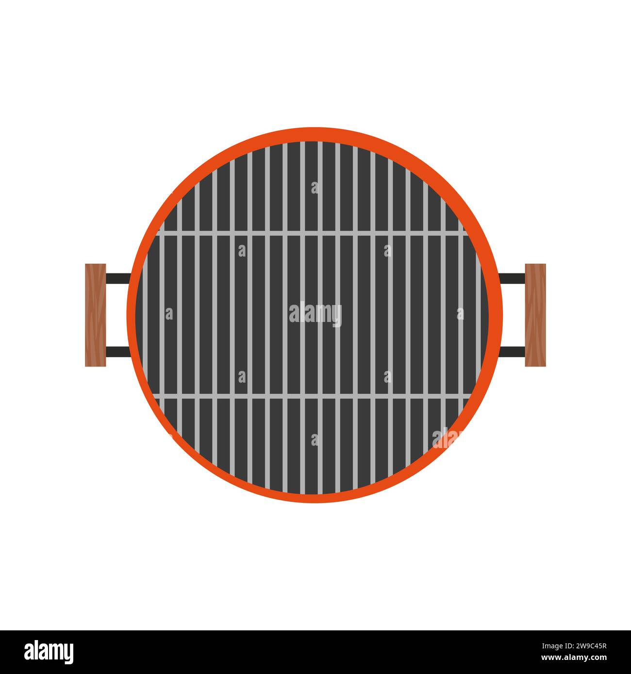 Round barbecue grill top Stock Vector Images - Alamy