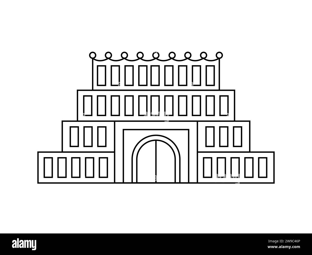 Silhouette hindu temple Cut Out Stock Images & Pictures - Alamy