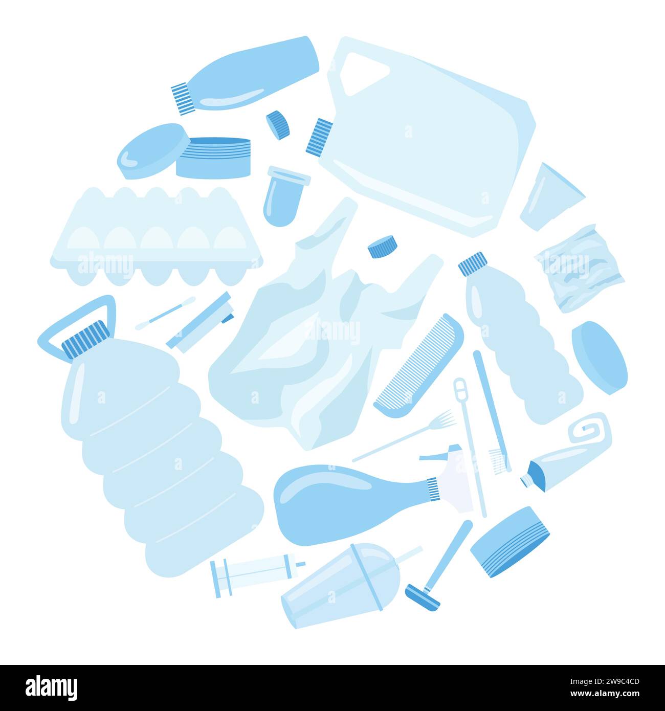 Plastic waste vector flat style set Stock Vector Image & Art - Alamy