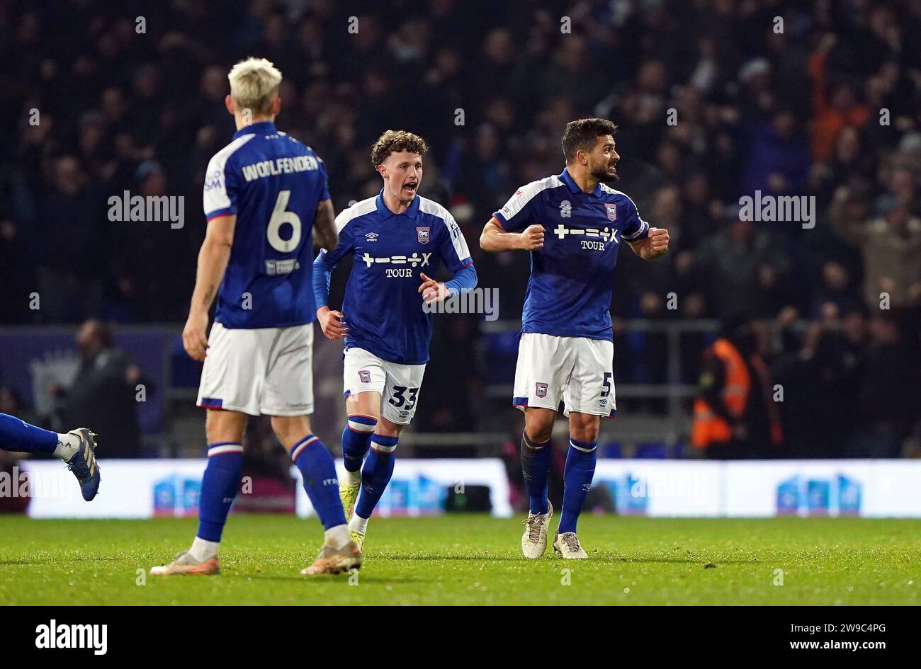 Ipswich Town's Sam Morsy and team-mates celebrate their first goal ...