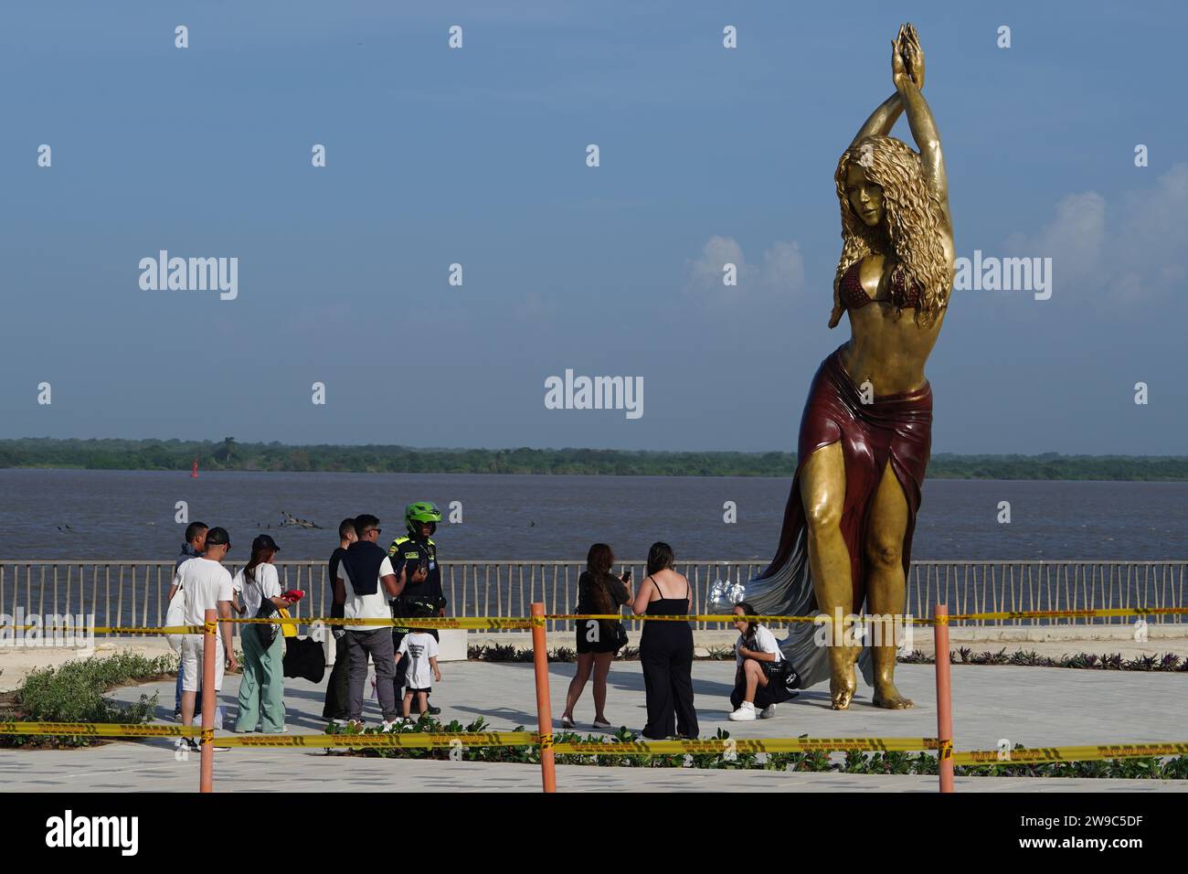 Barranquilla, Colombia. 26th Dec, 2023. A sculpture has been unveiled ...
