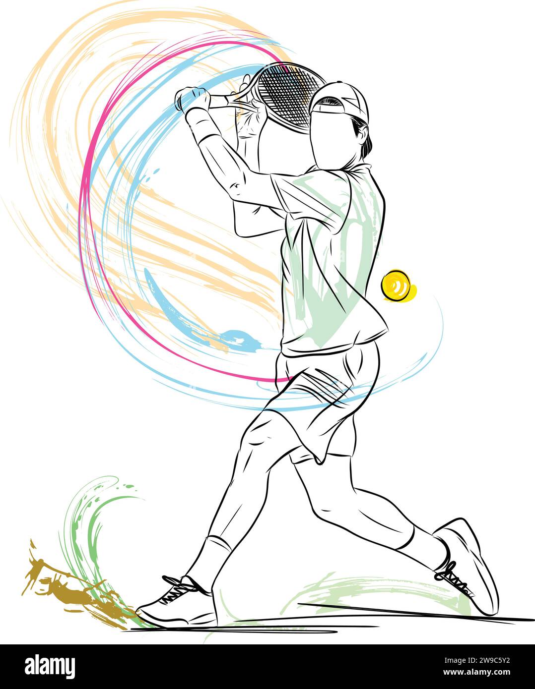 Outdoor tennis player Cut Out Stock Images & Pictures - Alamy