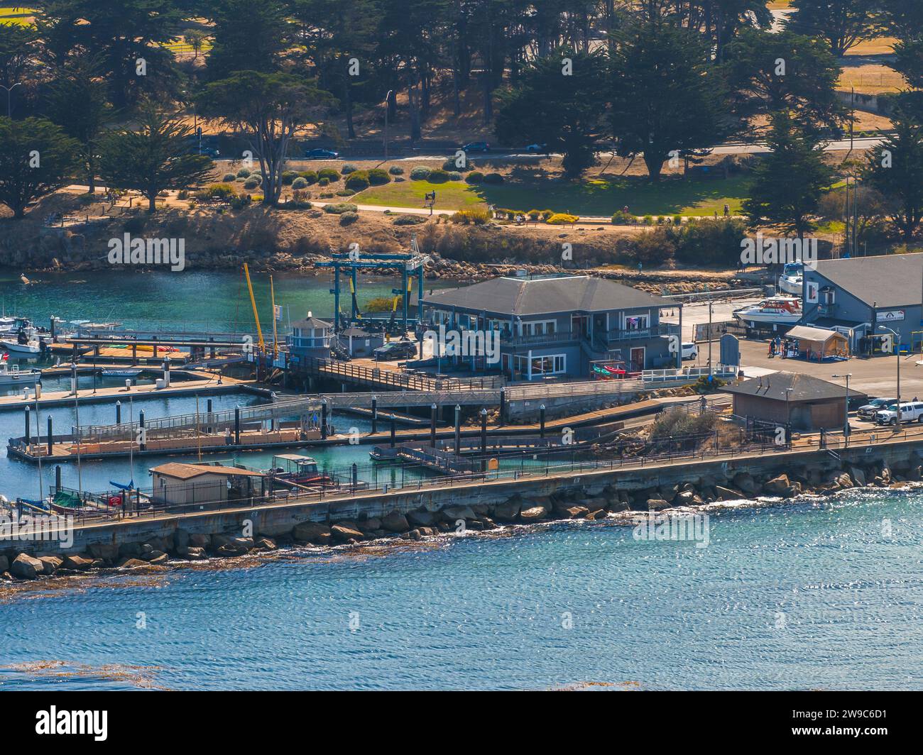 Beautiful aerial view of the Monterey town in California Stock Photo ...