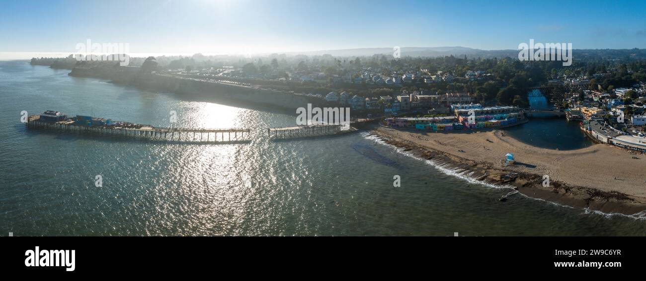 Aerial view of the Capitola beach town in California Stock Photo - Alamy