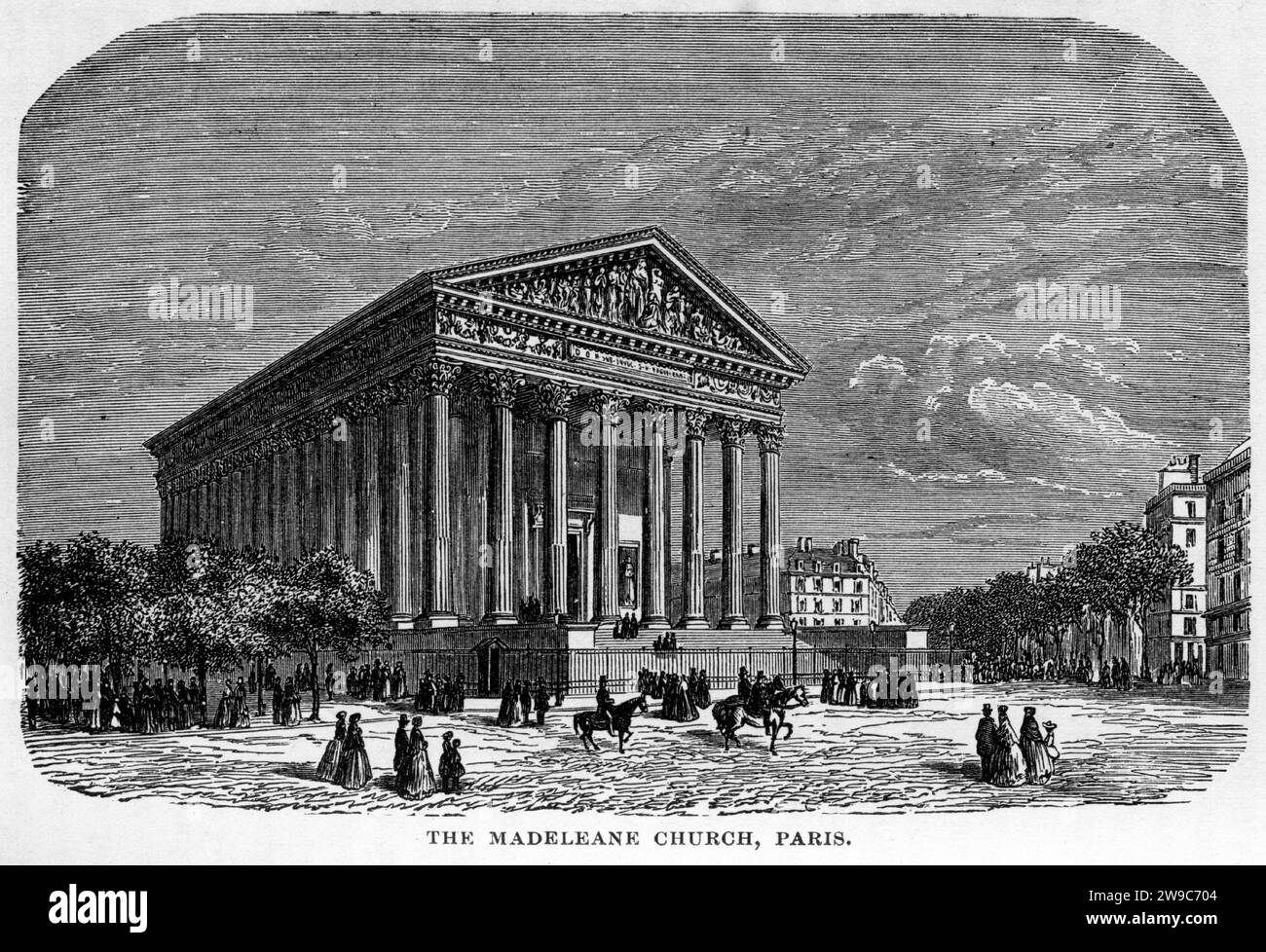 Engraving of the Madeleane Church, Paris, from The Underground World ...
