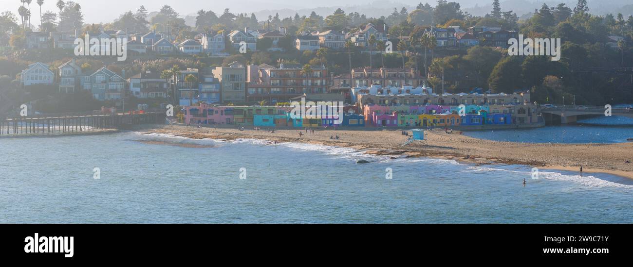 Aerial view of the Capitola beach town in California Stock Photo - Alamy