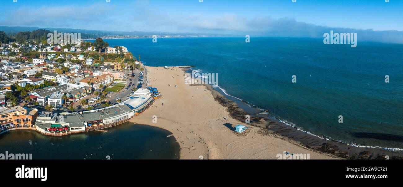 Aerial view of the Capitola beach town in California Stock Photo - Alamy