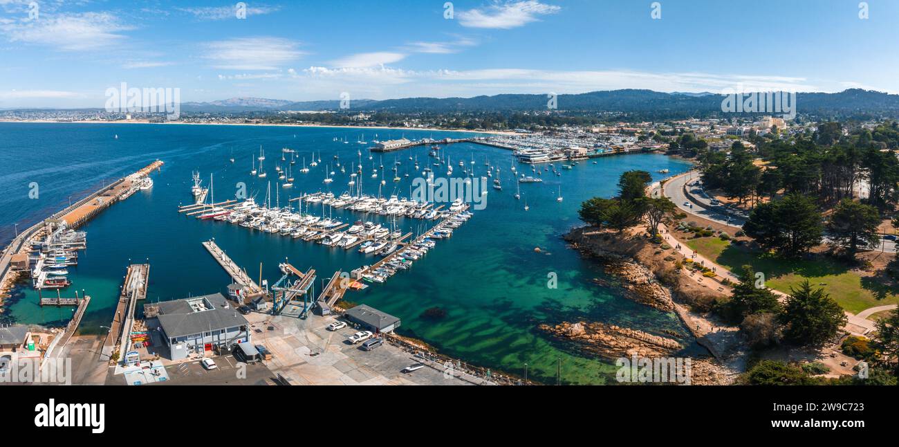 Beautiful aerial view of the Monterey town in California Stock Photo ...