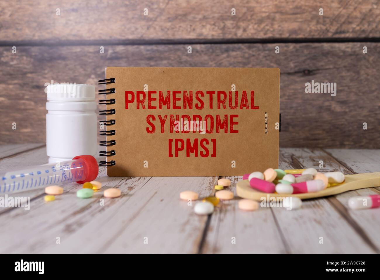 Pms Premenstrual Syndrome Stress - Diagnosis written on a piece of ...