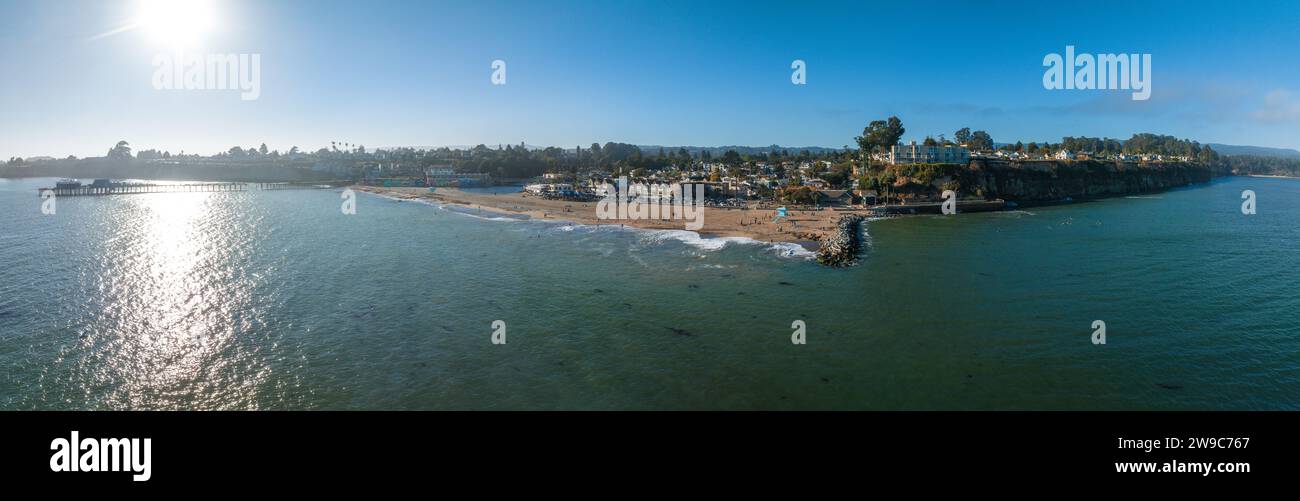 Aerial view of the Capitola beach town in California Stock Photo - Alamy