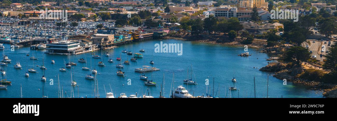 Beautiful aerial view of the Monterey town in California Stock Photo ...